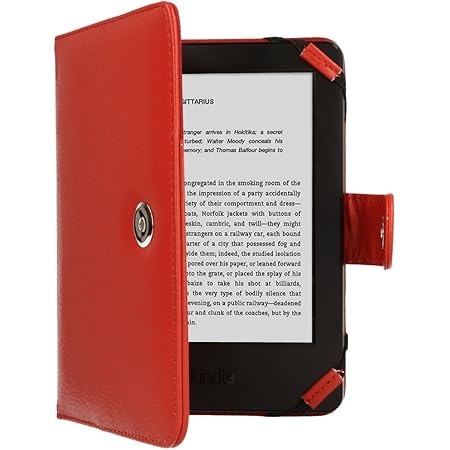 TECHGEAR Red Kindle PU Leather Folio Case Cover With Magnetic Clasp ...