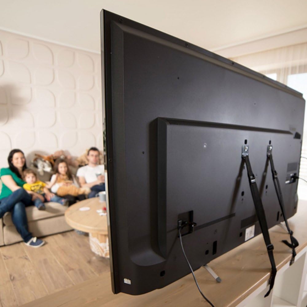 Amazon.com: 4 Pcs Adjustable TV Safety Straps, No-Drill TV Anchor for ...