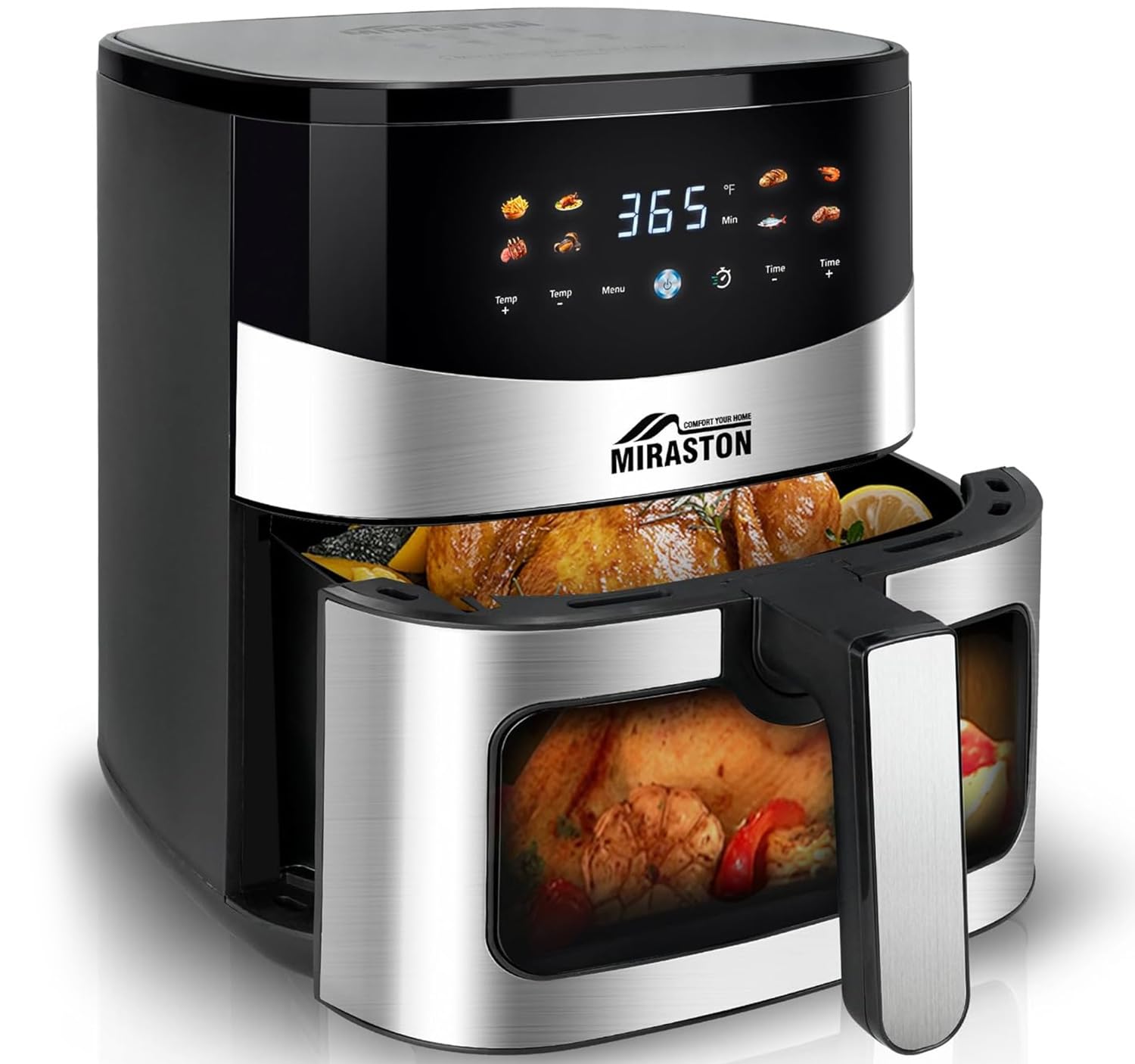Amazon.com: MIRASTON 6.5QT Air Fryer, 8-in-1 Smart Digital Air Fryers ...
