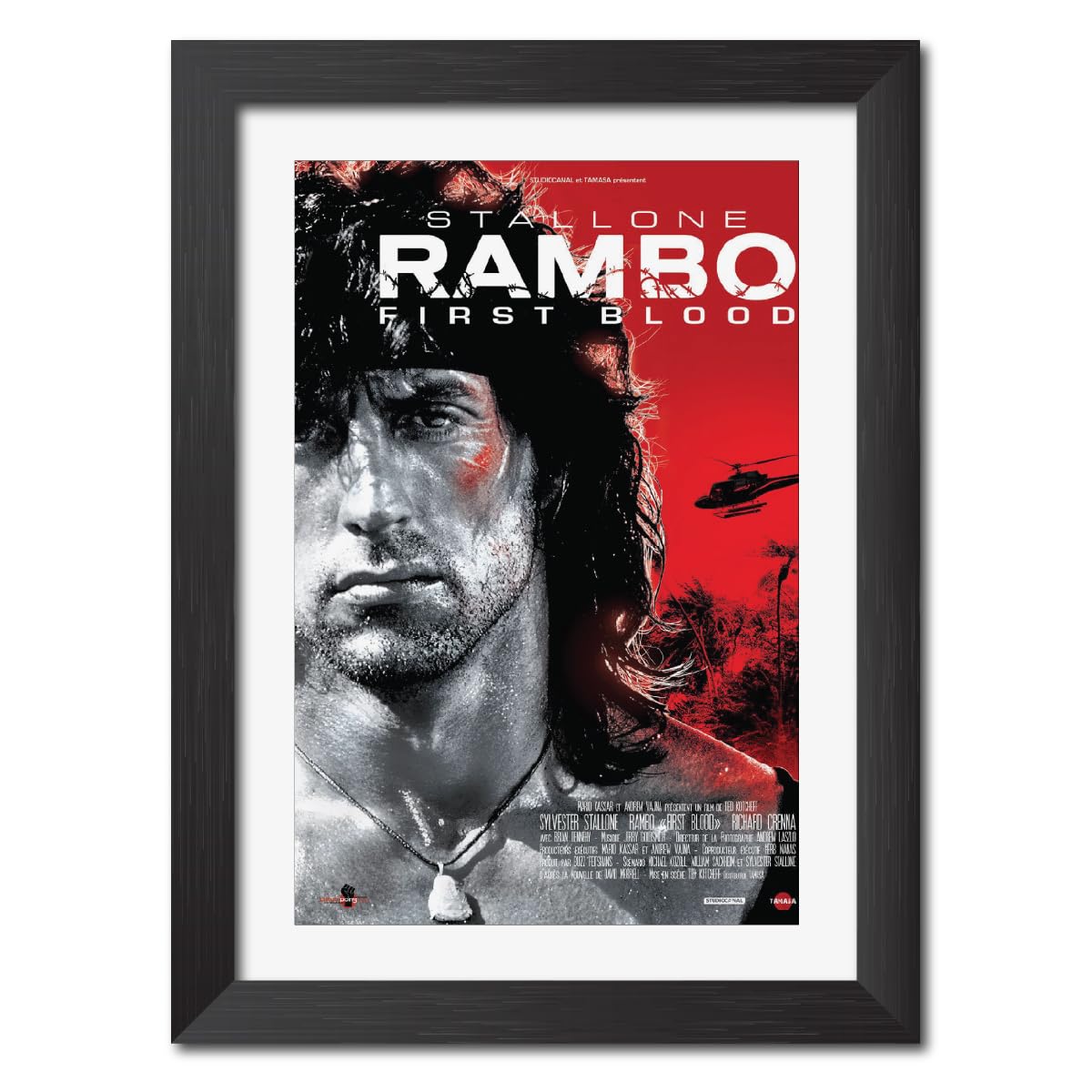 inspire TA Rambo Poster First Blood Vintage Hollywood Vintage Movie ...