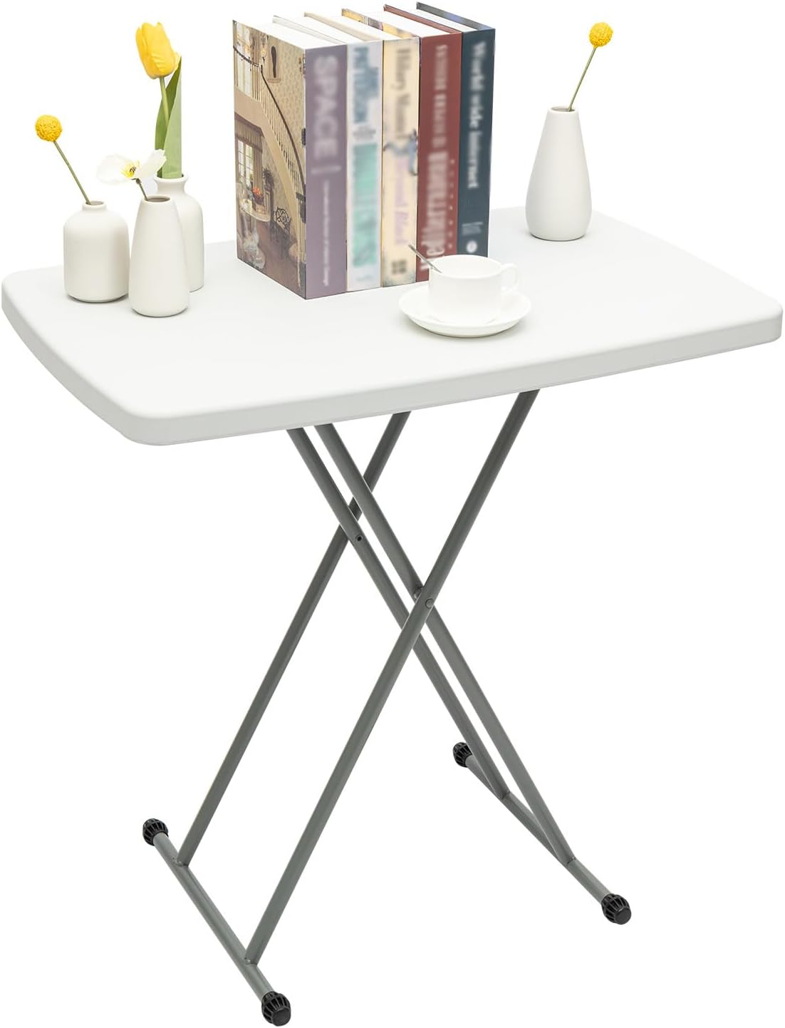 Amazon.com: NAWESRVA Adjustable Folding Table – 30" x 20" Foldable Desk ...