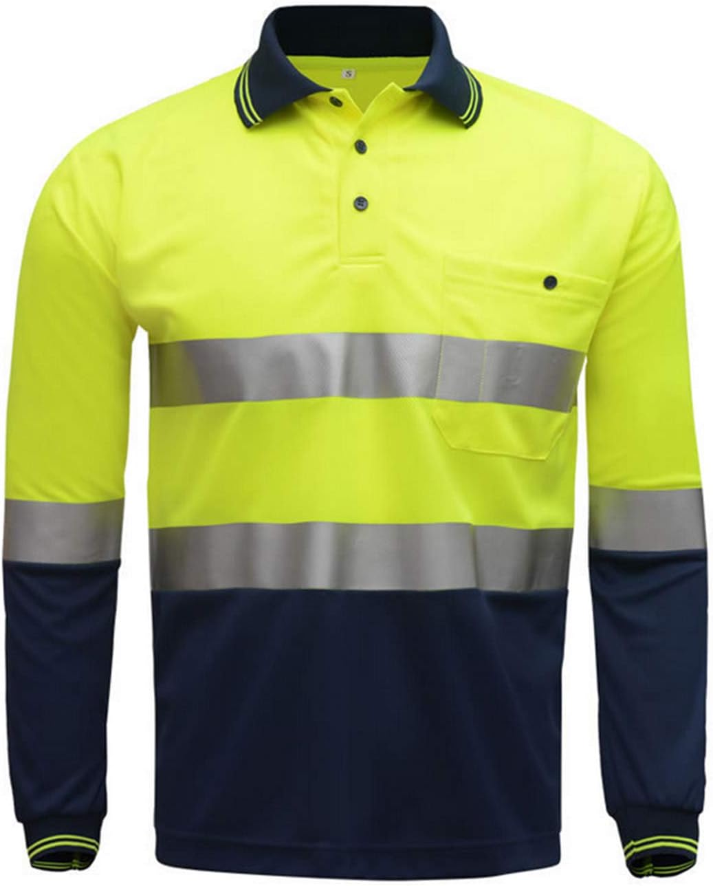 Camisa Reflectante De Seguridad Camiseta con Bolsillo De Manga Larga De ...
