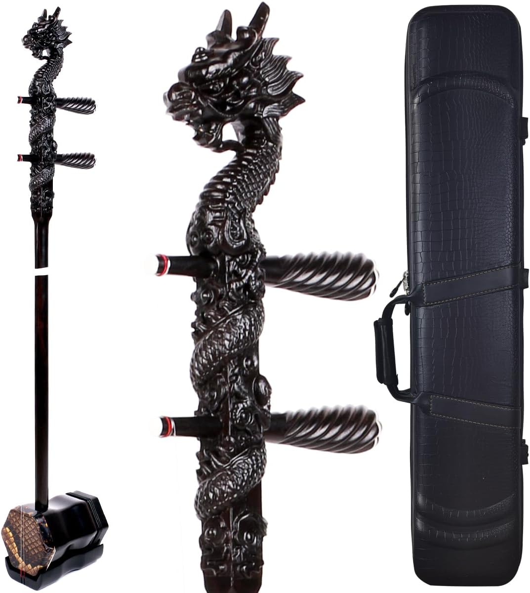 Amazon.com: NICOSHINE Professional Black Sandalwood Erhu: Two-Stringed ...