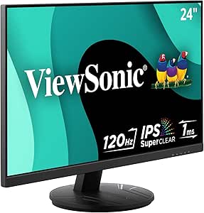 Amazon.com: ViewSonic VX2416A 24 Inch 1080p 1ms 120Hz IPS Gaming ...