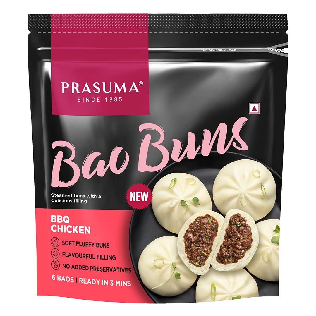 Prasuma BBQ Chicken Bao, 300g| 6 Pieces : Amazon.in: Grocery & Gourmet ...