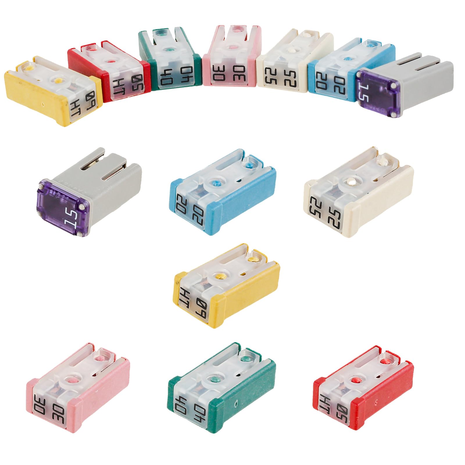 Amazon.com: 14Pcs Mini Slotted Automotive MCASE Shaped Cartridge Fuse ...
