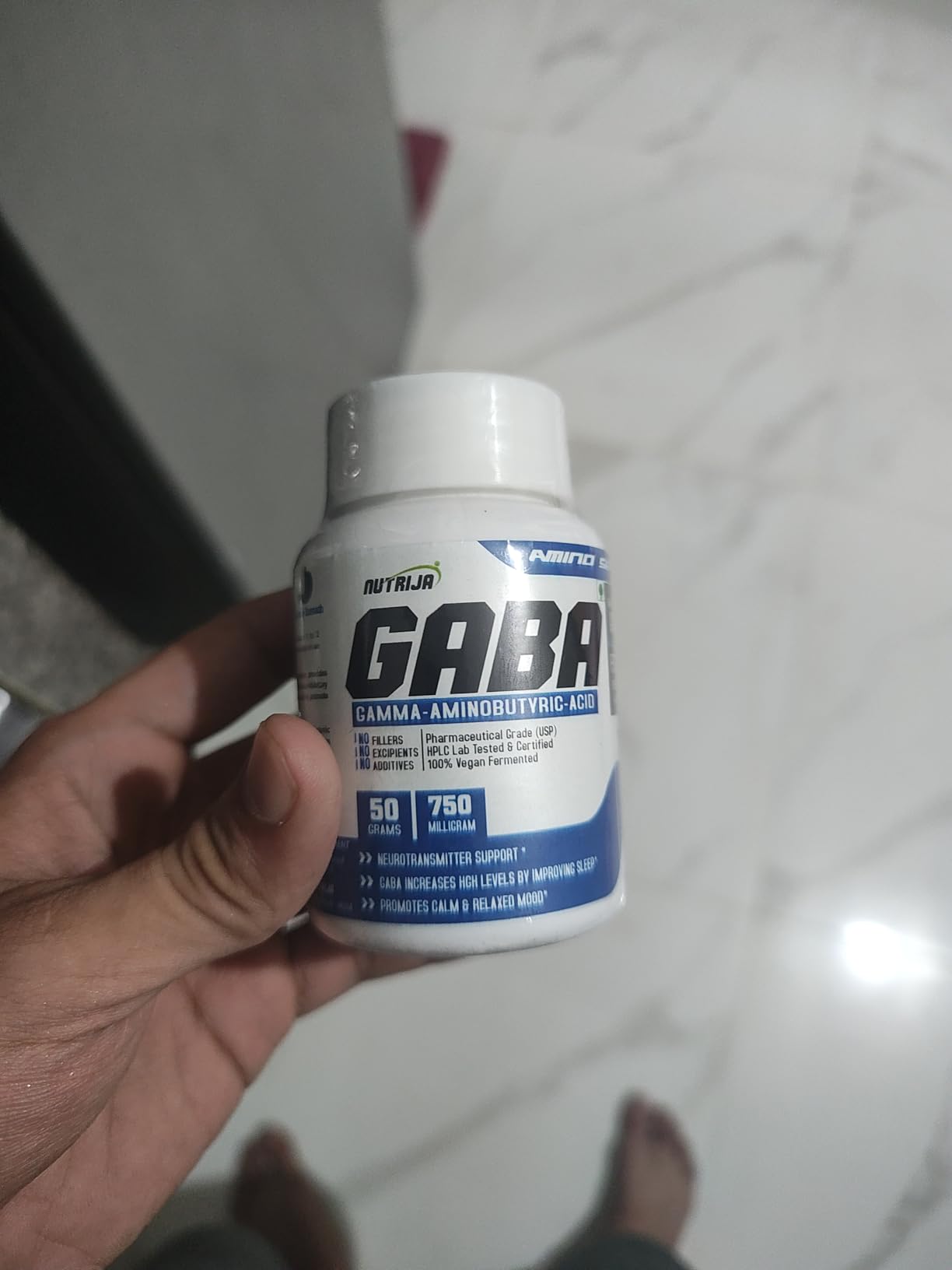 NutriJa Gamma Aminobutyric Acid (GABA) Powder (100 GM) : Amazon.in ...