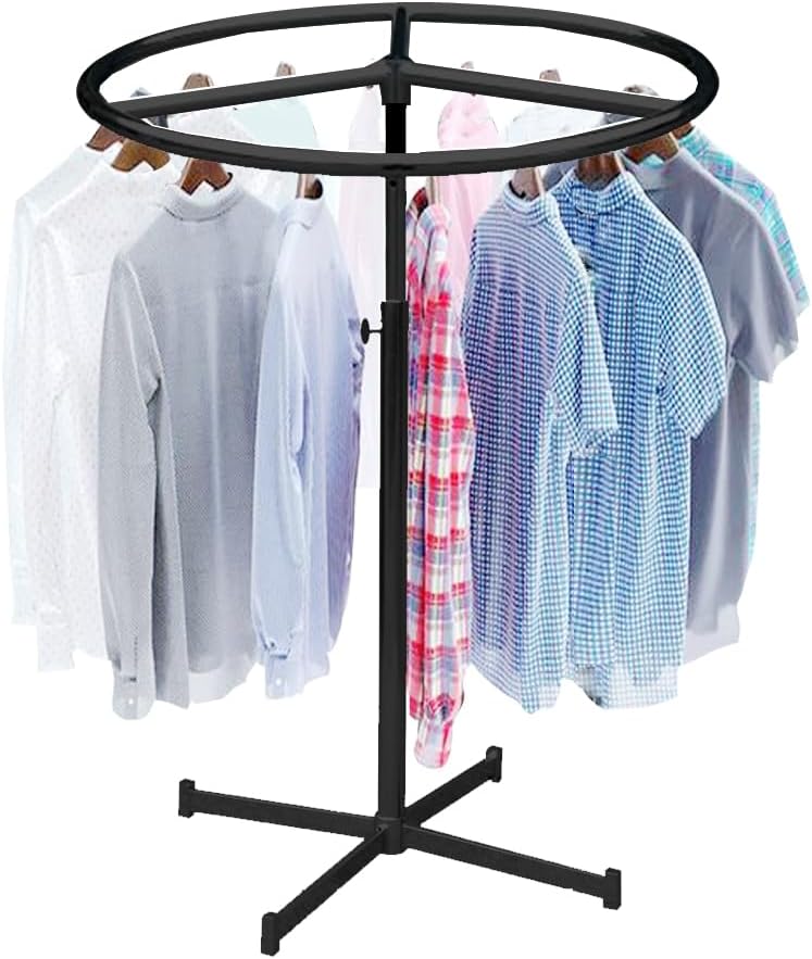 LOCOMOTO Clothes Rails Solid Metal Clothing Free Standing Hanger Stand ...