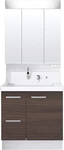 Amazon | LIXIL(リクシル) INAX 洗面化粧台 セット K1シリーズ シングルレバーシャワー水栓 引出タイプ クリエダーク 間口750mm K1H5-755SY/LD2H ...