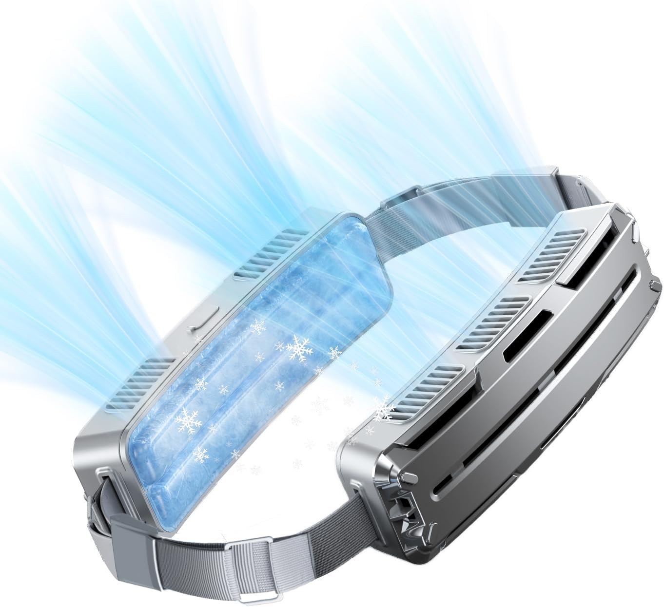 Amazon.com: Portable Waist Icy Cooling Fan with 2 Plates, Wearable USB ...