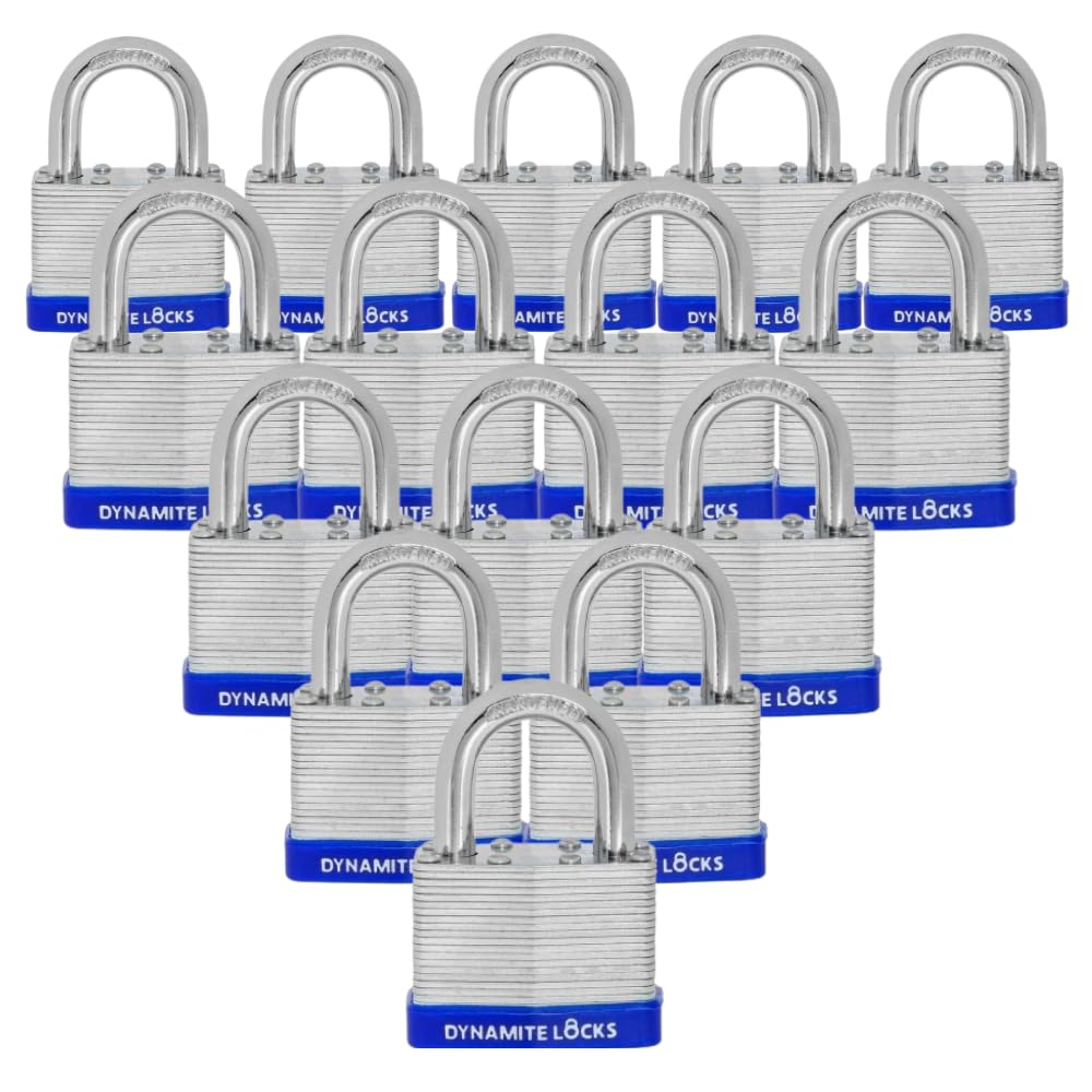 48 PC Piece Set 50MM Heavy Duty DYNAMITE LOCKS KEYED Alike PAD Locks ...