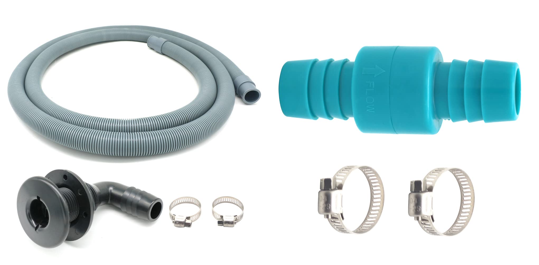 Amazon.com: Marine Bilge Pump Hose 3/4 Inch Plumbing Kit and Check ...
