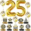 Amazon.com: KatchOn Gold 25 Balloon Numbers - 40 Inch | 25th Birthday ...