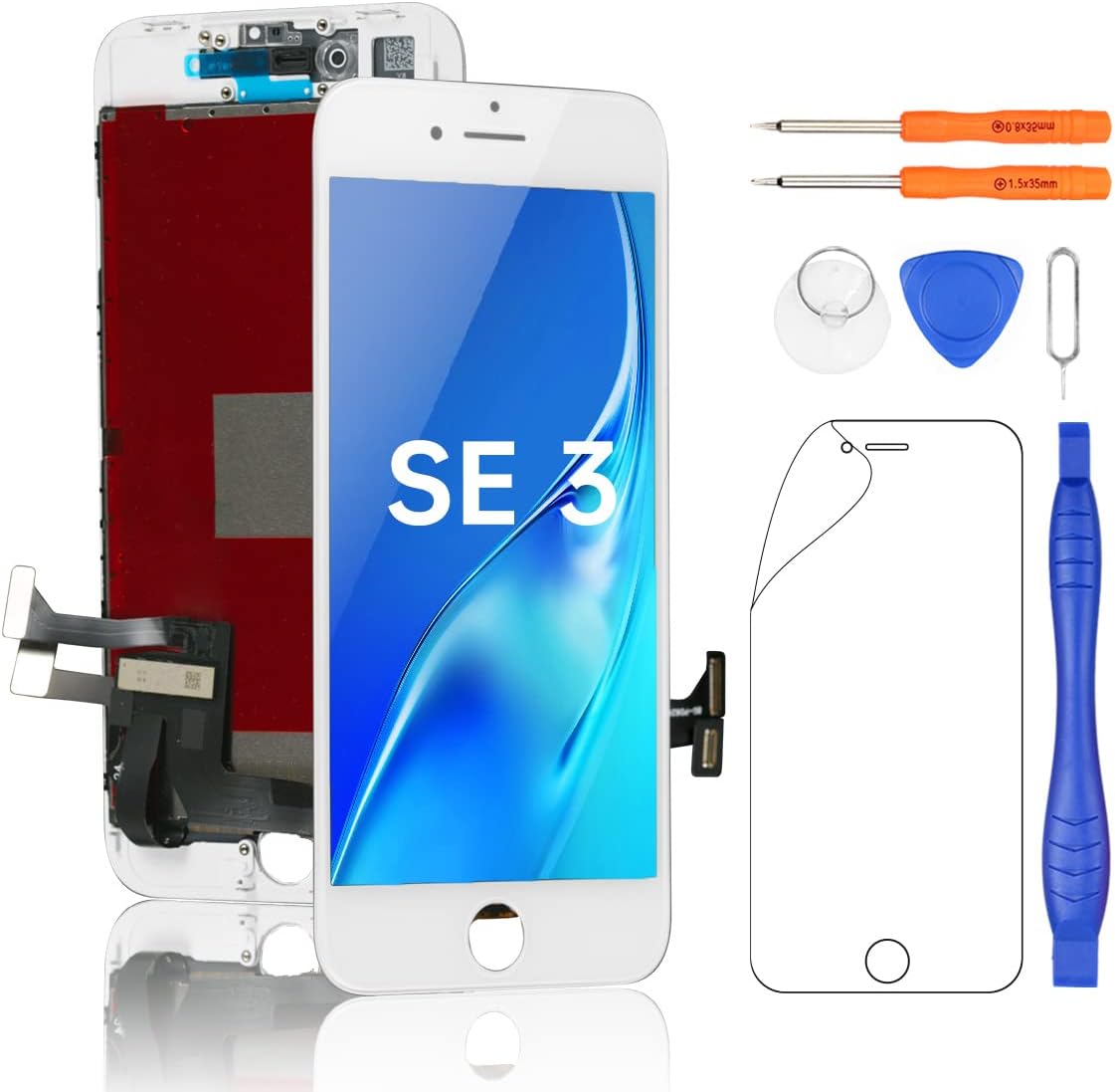 Yodoit Écran pour iPhone SE 2022 / SE 3e Génération Blanc LCD 4,7 ...