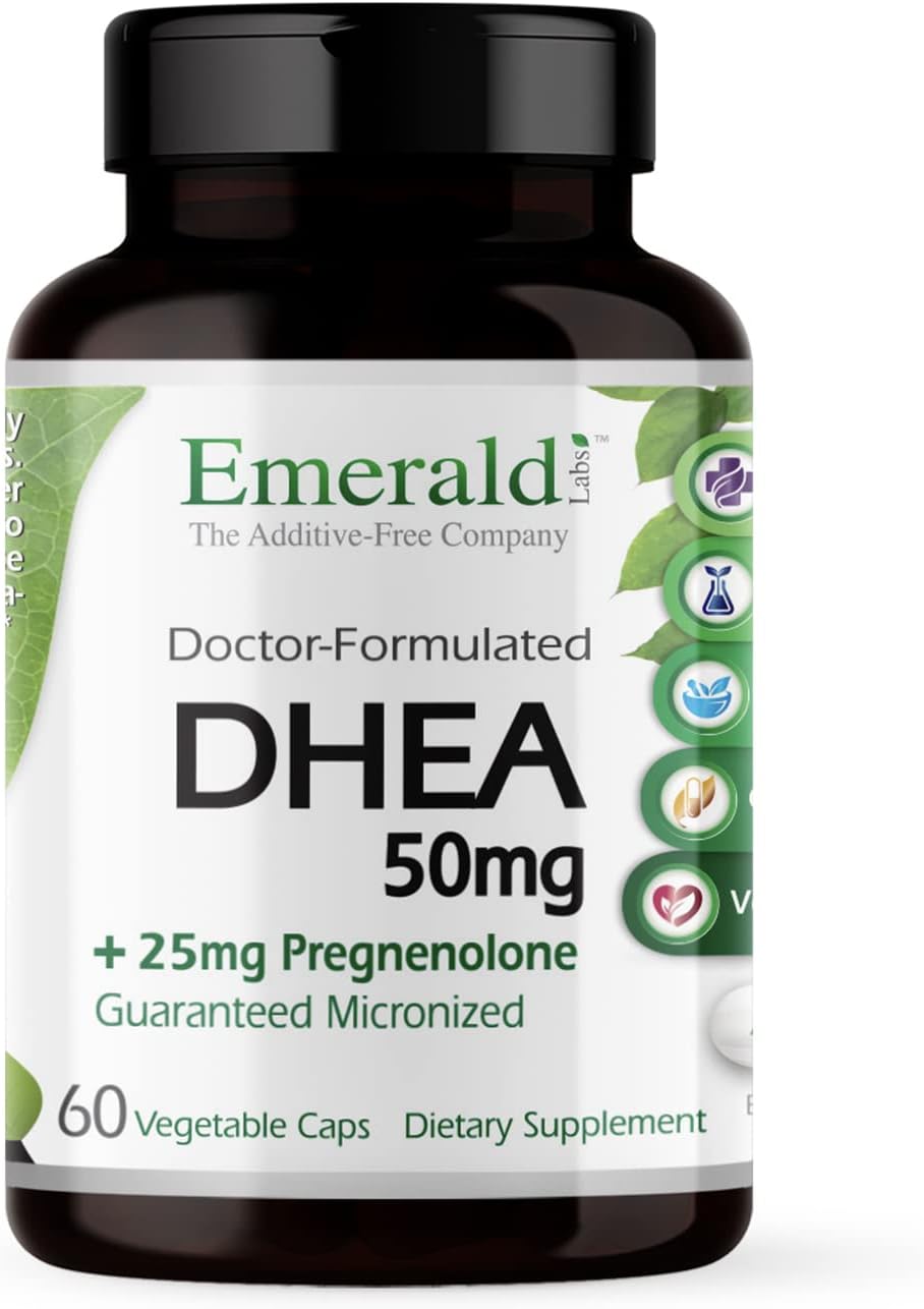 Amazon.com: Emerald Labs DHEA 50mg - Adrenal Support Supplement to Help ...