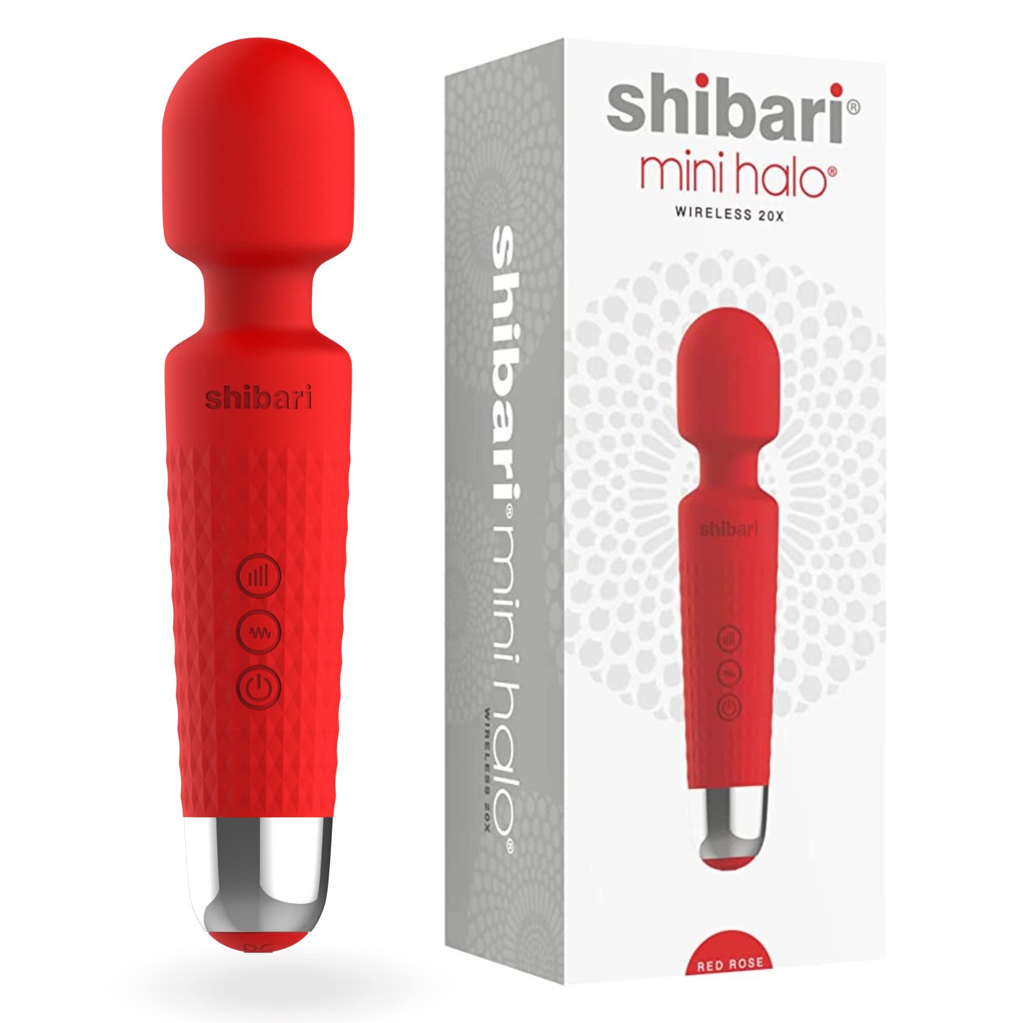 Amazon.com: Shibari Rose Vibe, Red Mini Halo Vibrator Wand, Cordless, Quiet, High Power ...