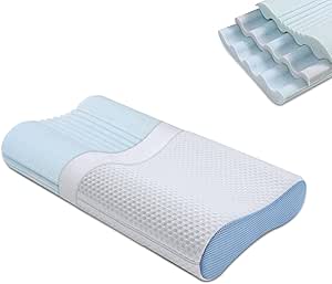 Amazon｜WELLFLEX 横向き寝 枕 低反発枕 低め 高め 三段階高さ調整 いびき 軽減 寝返りしやすい 首が痛くならない 頭首肩フィット 通気性 枕头 誕生日 プレゼント 枕｜枕 ...