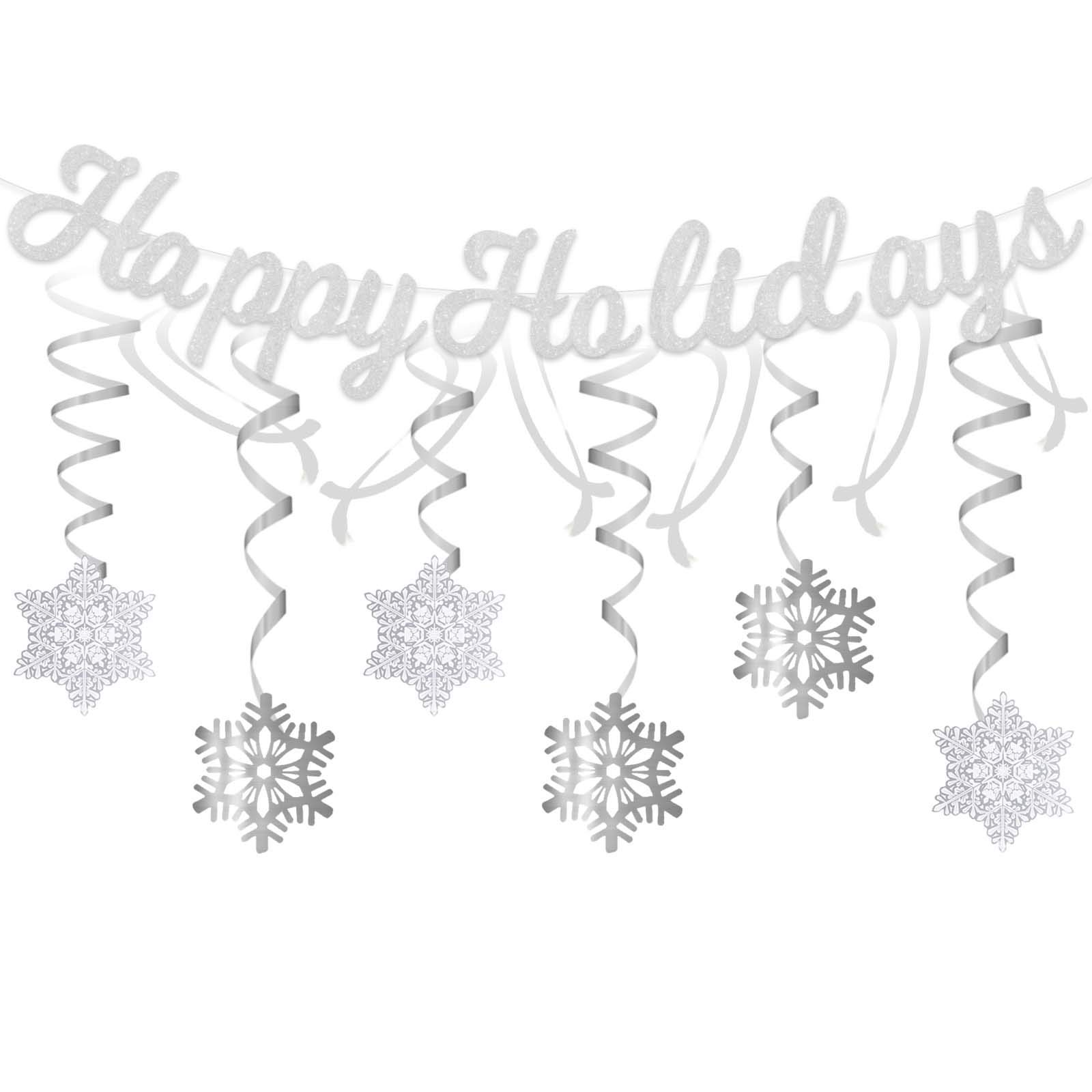 Amazon.com: Happy Holiday Merry Christmas Banner Backdrop Background ...