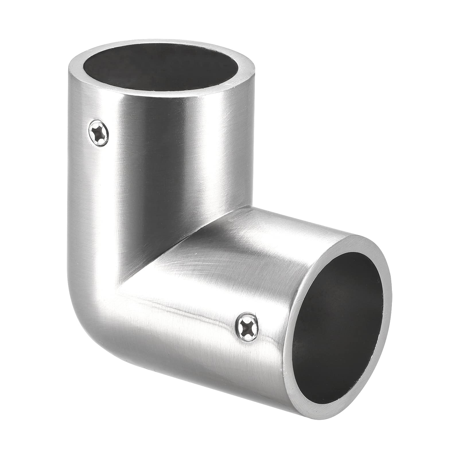 uxcell Rail Elbow Fitting 90 Degree 2-Way Zinc Alloy Pipe Connector ...