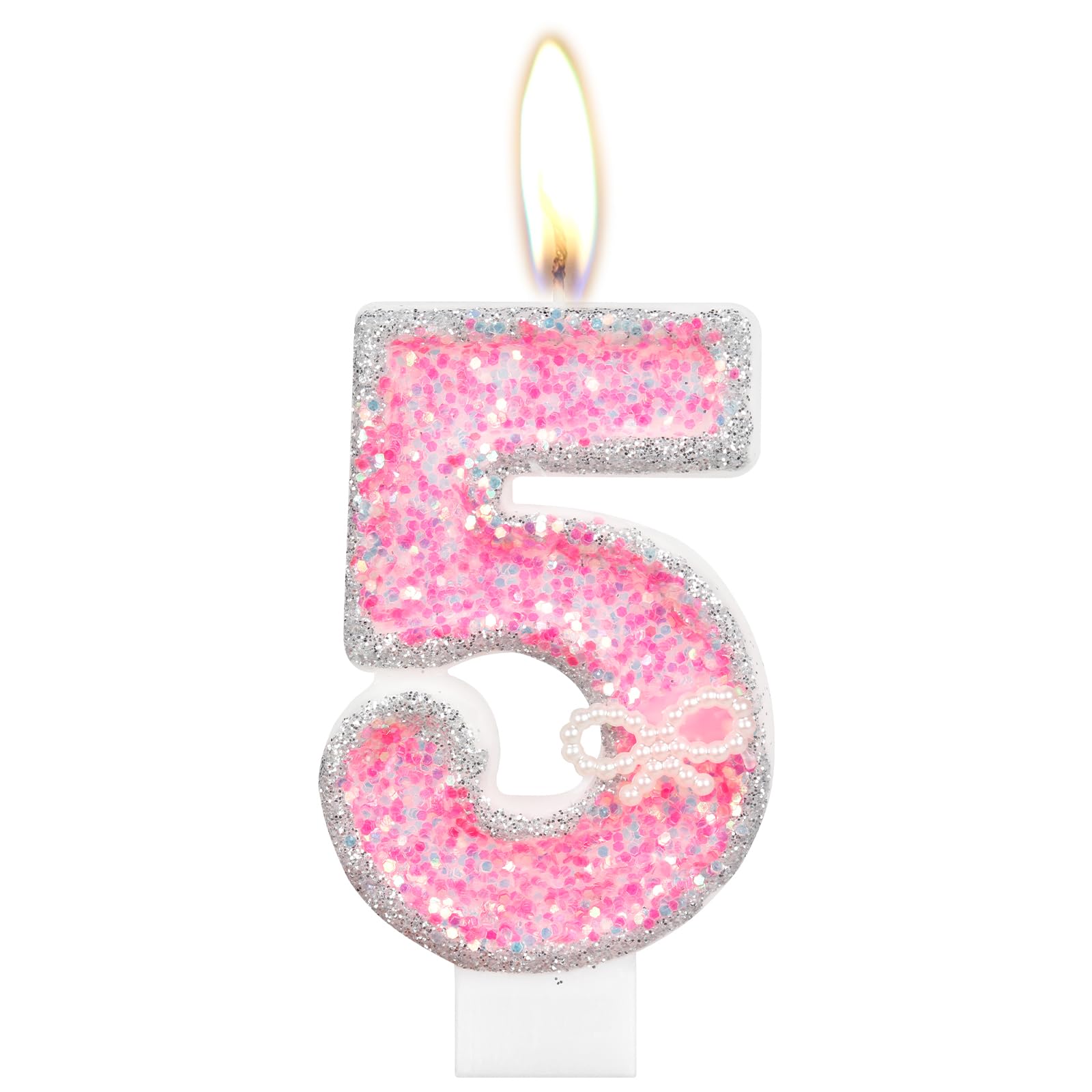 Hot Pink Number 5 Candle Funny Self Care Gift Hot Girls Overthink