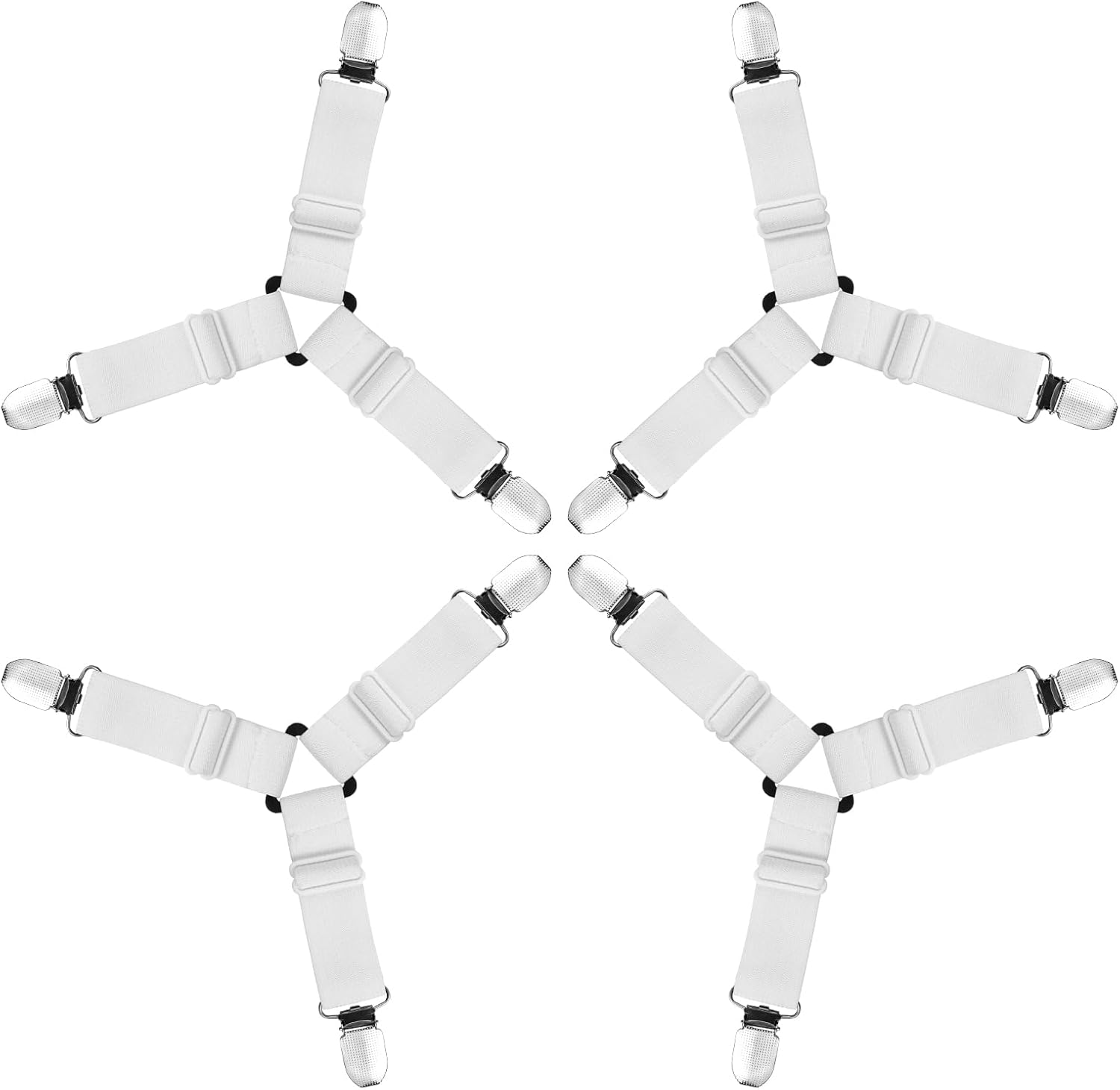 AUAUY Sangles pour Draps de Lit, 4 Pièces Attache Drap Housse Triangle ...