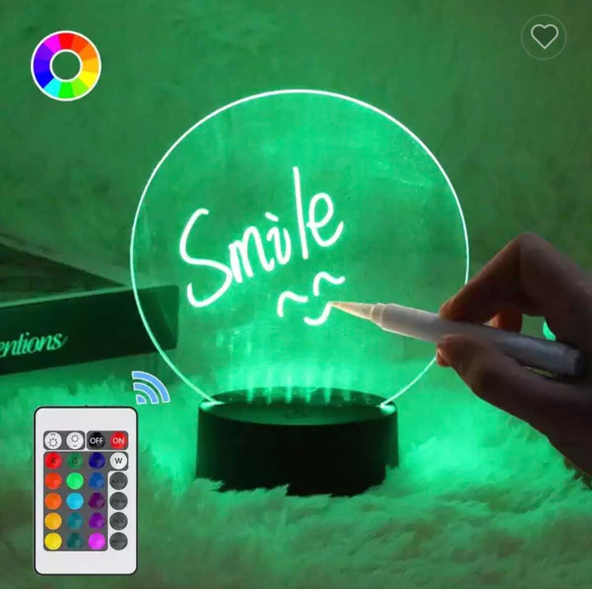 Amazon.com: Erasable Writing Board Creative DIY RGB LED Memo Message ...