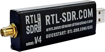 RTL-SDR Blog V4 RTL2832 1PPM TCXO HF BiasT SMA Software Defined Radio (ONLY DONGLE Black ...