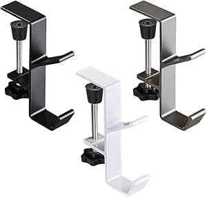 Amazon.com: Desk Hooks- Under Desk Hook Mount| Adhesive Wall Hooks ...