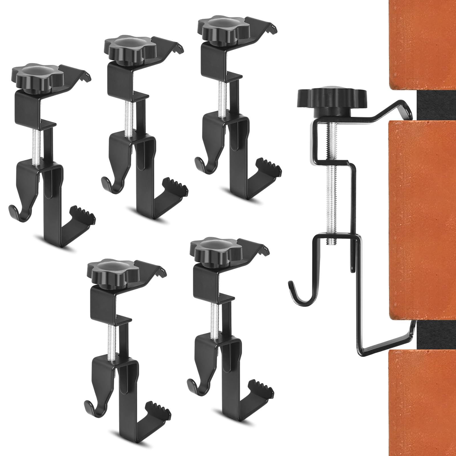 Amazon.com: KOLAKO Brick Clips, 6 Pack Brick Hangers No Drill Outdoor ...