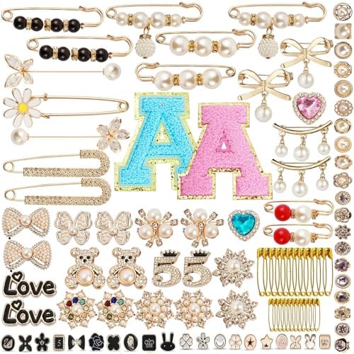 Amazon.com: Kashyauch 103pcs Charms for Socks Pearl,Junk Socks Charms ...