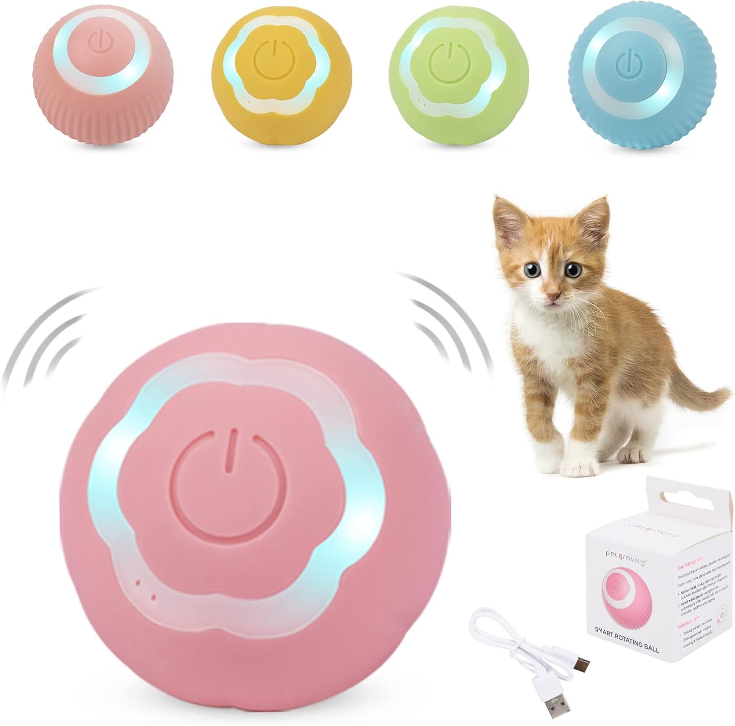 Amazon.com : Interactive Cat Toys for Indoor Cats, Motion Activated Cat ...