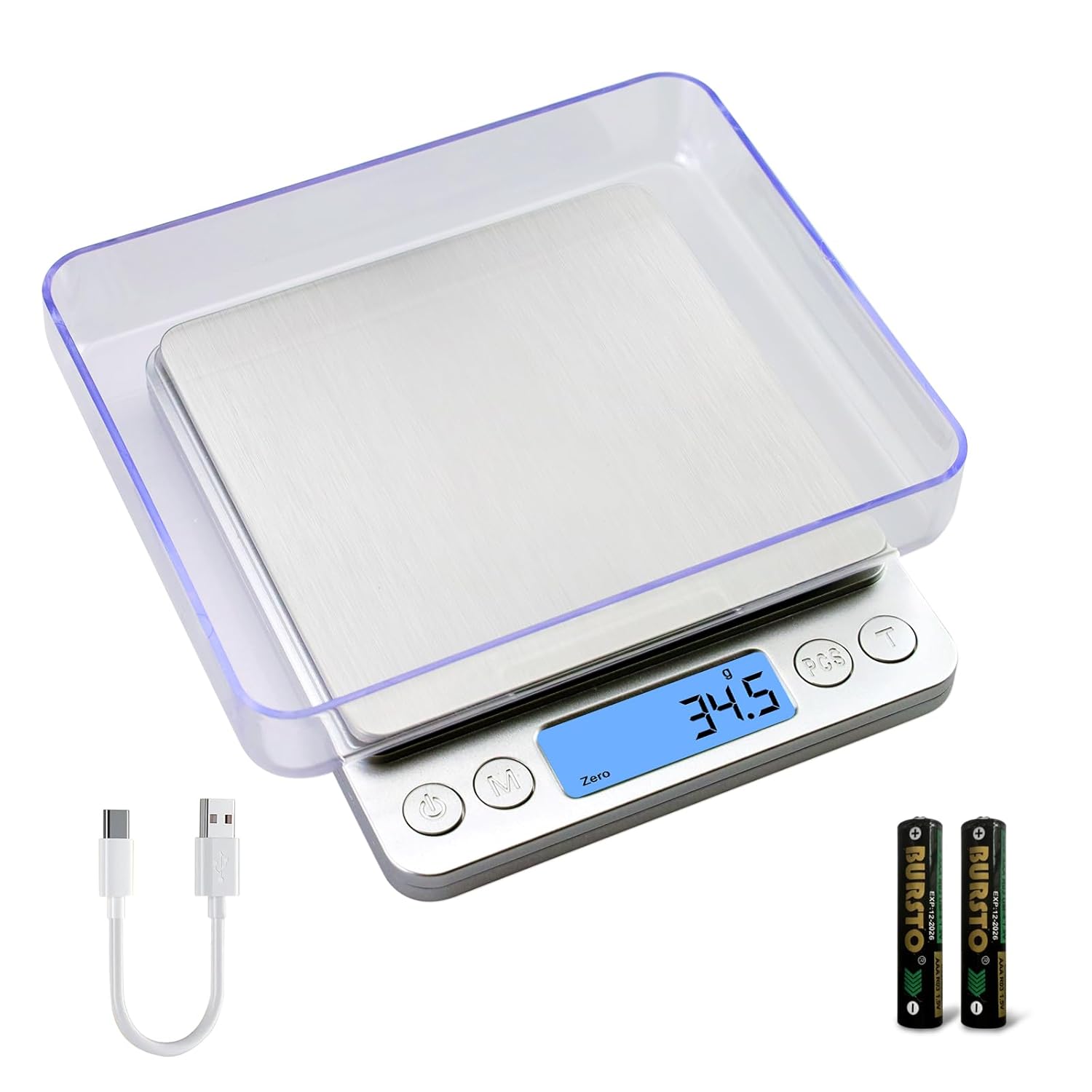 Amazon.com: USB Charging Upgraded Version Small Electronic Scale, 3kg/0 ...