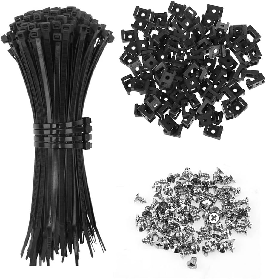 Fippy Lot de 150 Pièces fixations de serre-câbles Base de montage d ...