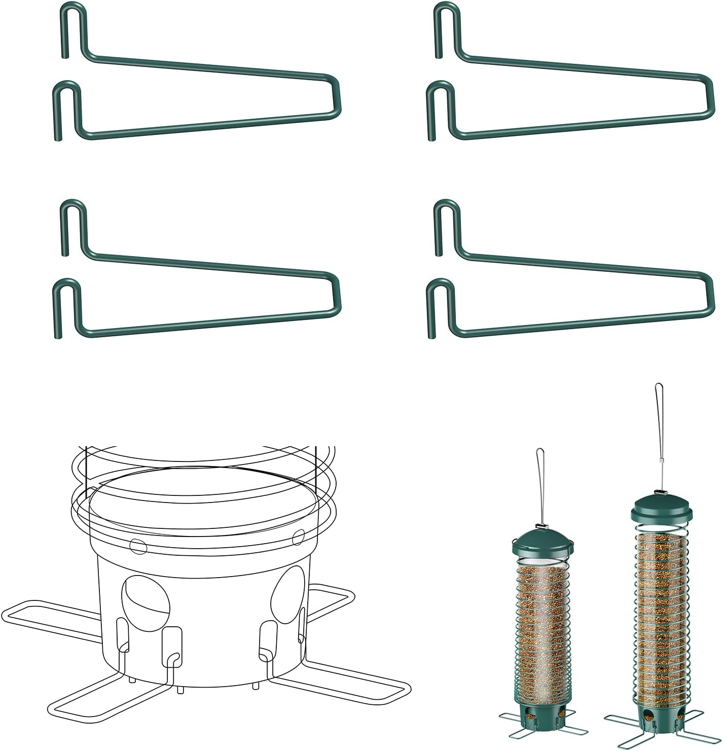 Amazon.com : FlexPort Replacement Parts for Perky Pet Bird Feeders ...