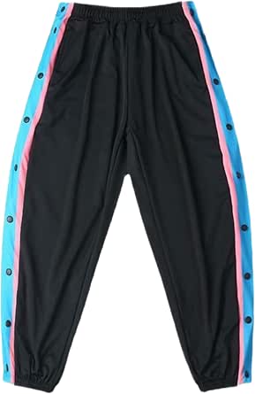Amazon.com: Doomiva Men's Active Pants Side Split Button Sports Bottom ...