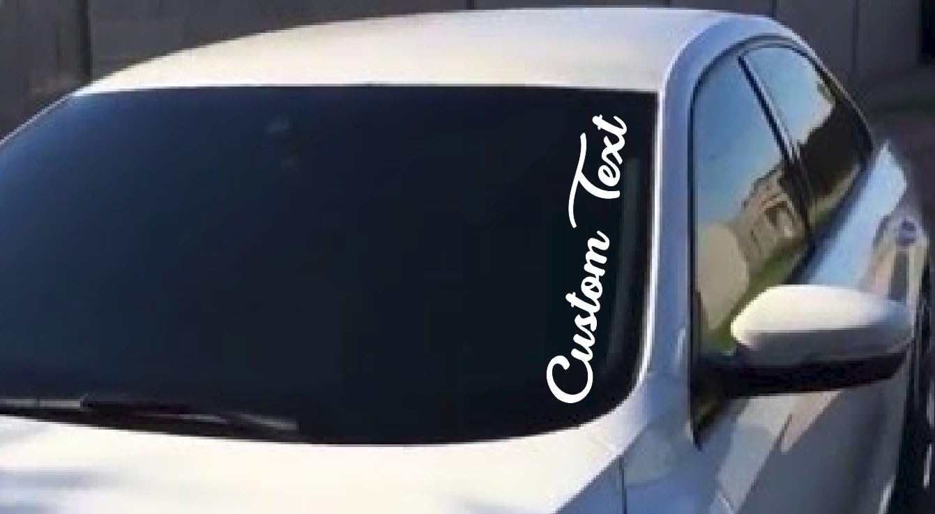 Amazon.com: 3" x 22" Custom Text Choice of Colors Windshield Vertical ...
