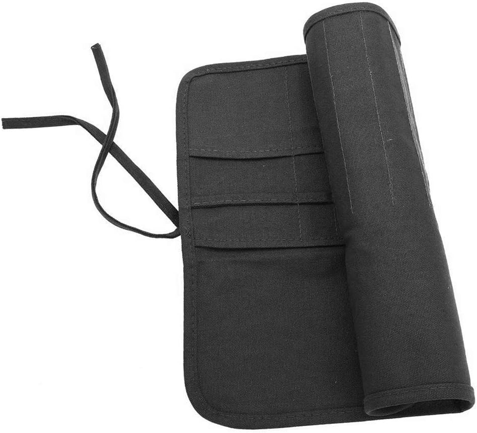 Daler-Rowney Artist Brush Roll Black Storage Carrier Pouch, Ideal for ...