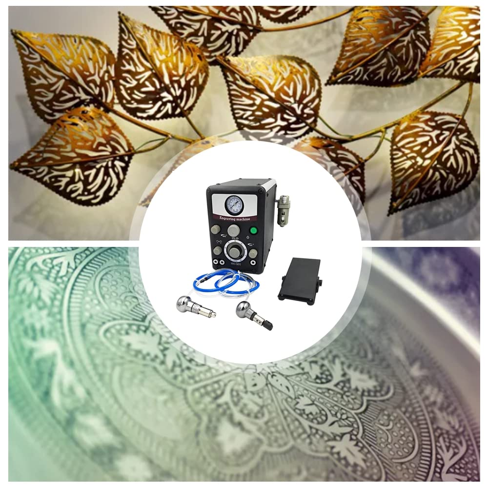 Buy Dual-Head Pneumatic Jewelry Engraver Machine 110V 60Hz Pneumatic ...