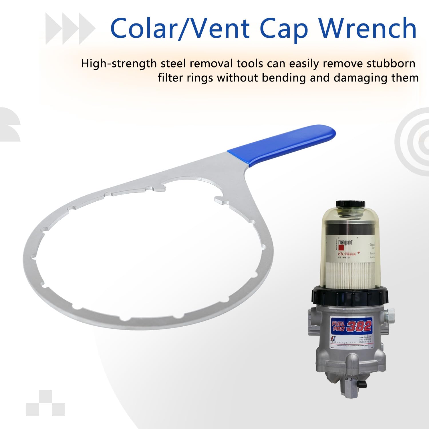 AFEISOL 6 Inch Colar/Vent Cap Fuel Filter Wrench for 380134 382 ...