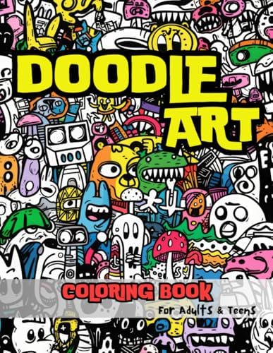 Amazon.com: Doodle Art Coloring Book for Teens and Adults - 36 Unique ...