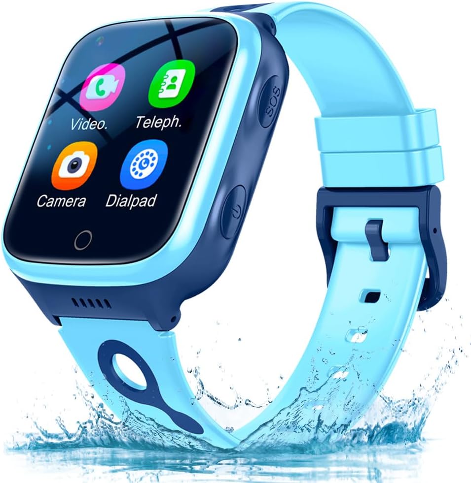Amazon.com: 4G Kids Smart Watch for Boys Girls with GPS Video Call SOS ...