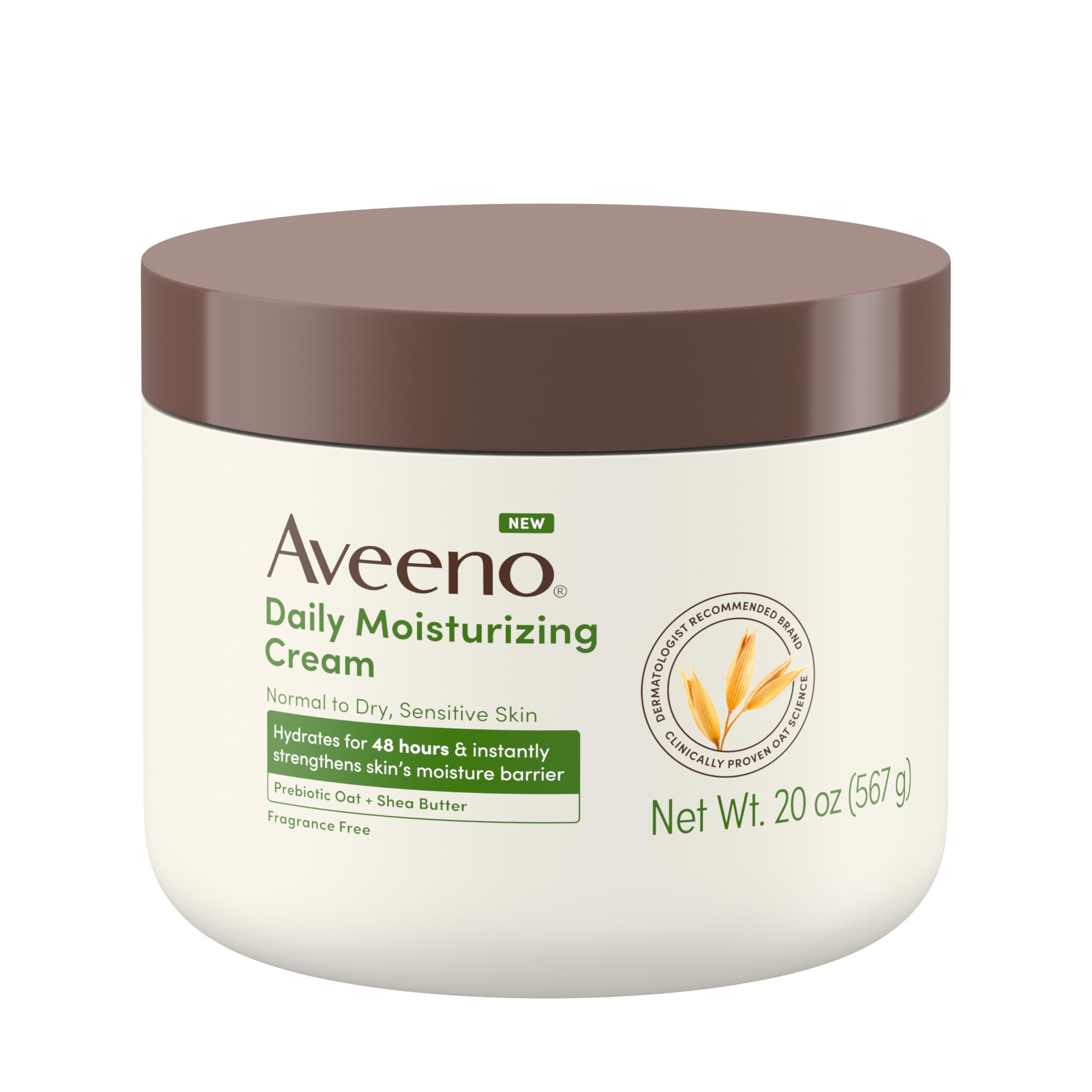 Buy Aveeno Daily Moisturizing Cream with Prebiotic Oat & Shea Butter ...
