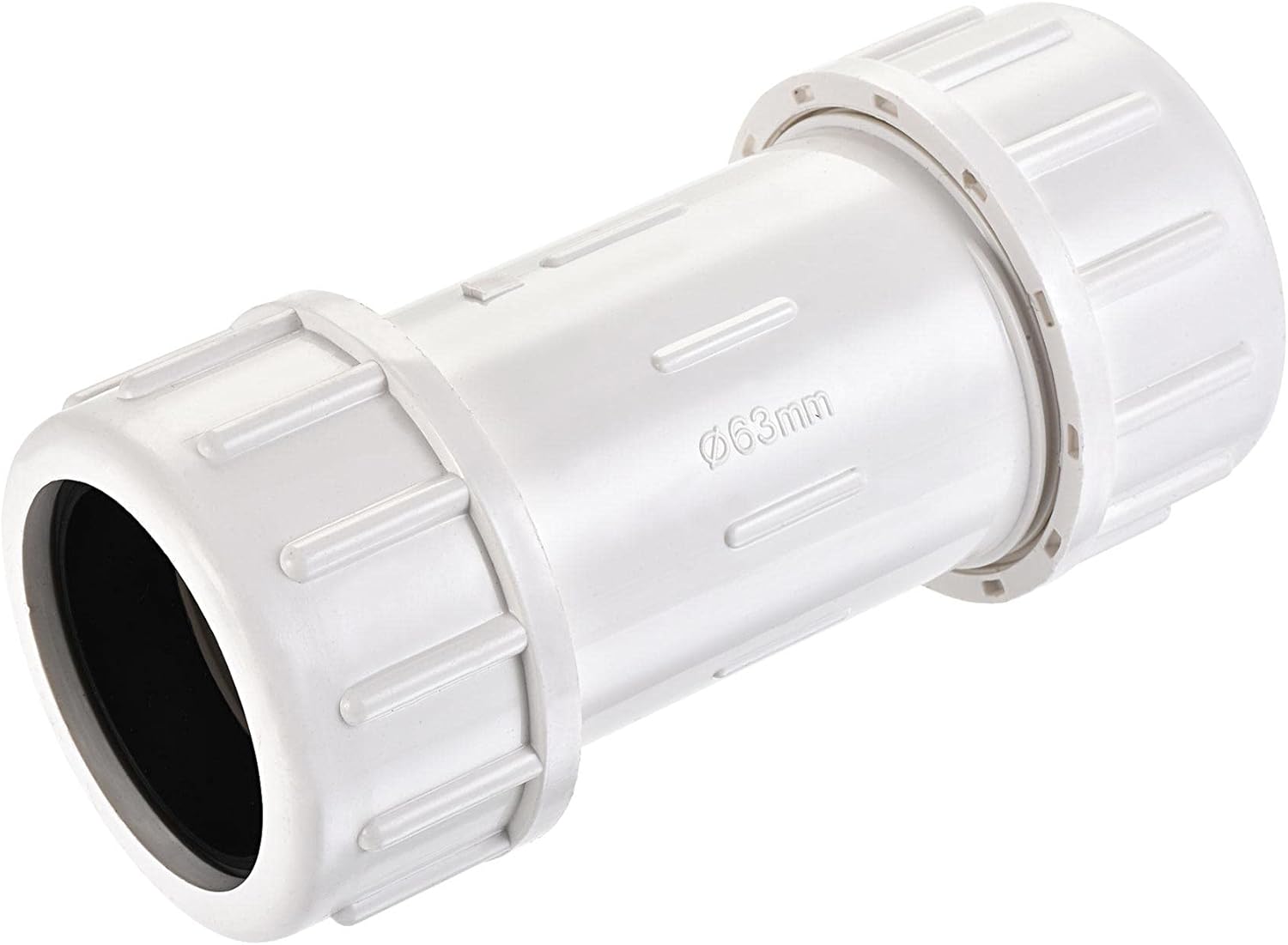 Amazon.com: uxcell PVC Compression Plumbing Coupling Straight Pipe ...