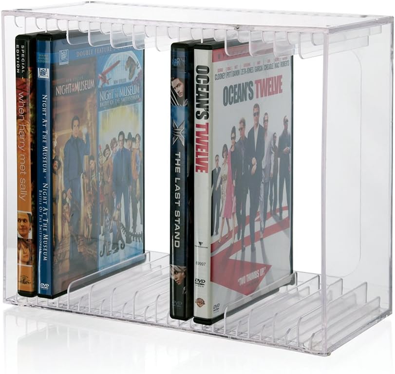 Amazon.com: STORi Stackable Clear Plastic DVD Organizer with Rubber ...