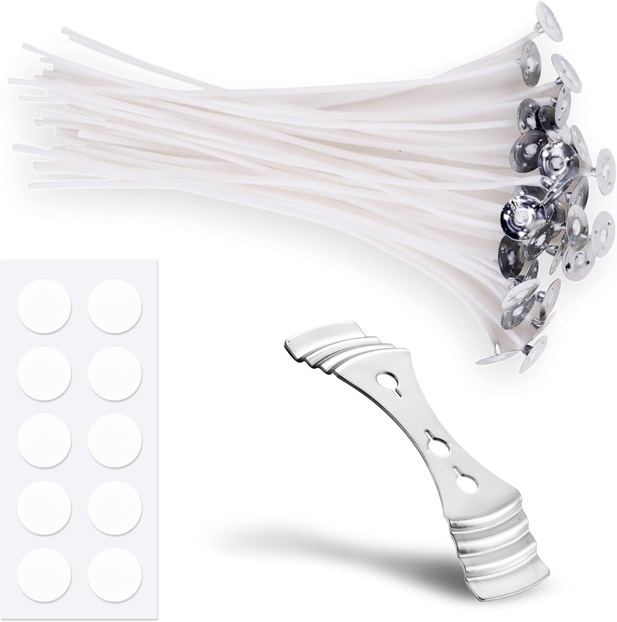 Candle Wicks 50 x 100 mm / 4" Long Pre Waxed Cotton Wicks for Candle ...