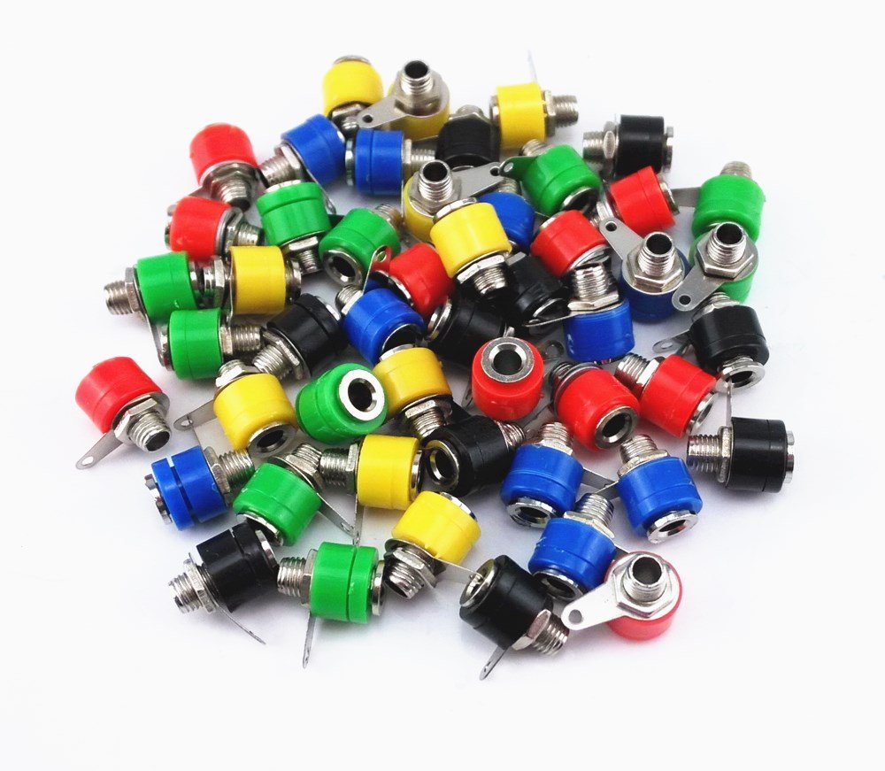 Amazon.com: Honbay 50pcs 4mm Banana Jack Socket Plug Connector ...