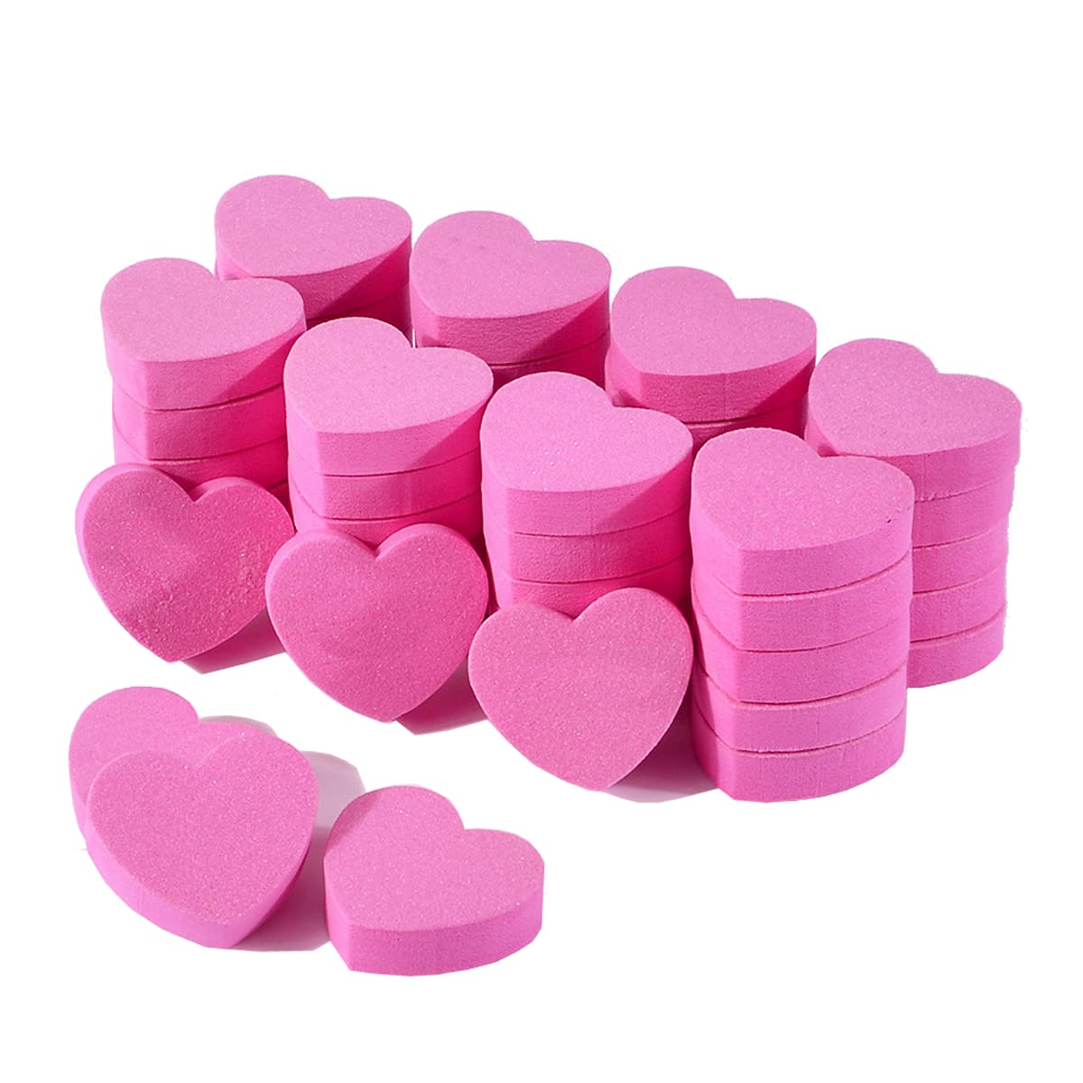 Amazon.com : 40Pcs Heart Shape Double Sided Disposable Nail File Strips ...