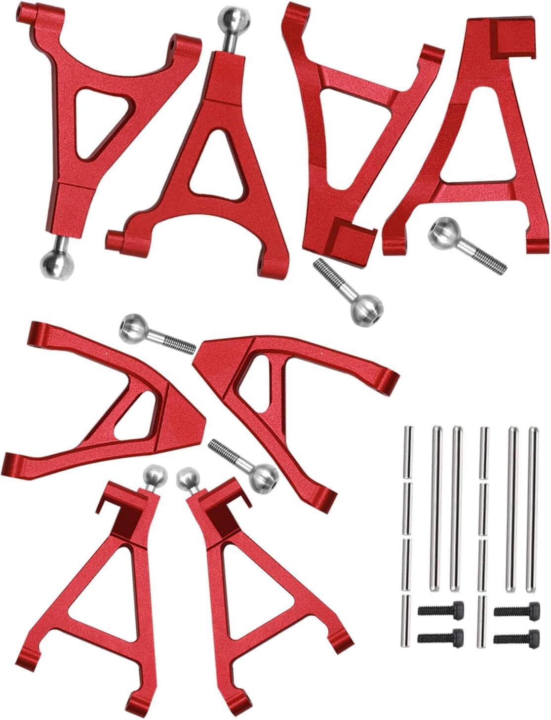 Amazon.com: hopsupRC Front Rear Upper Lower Suspension A-Arms Upgrades ...
