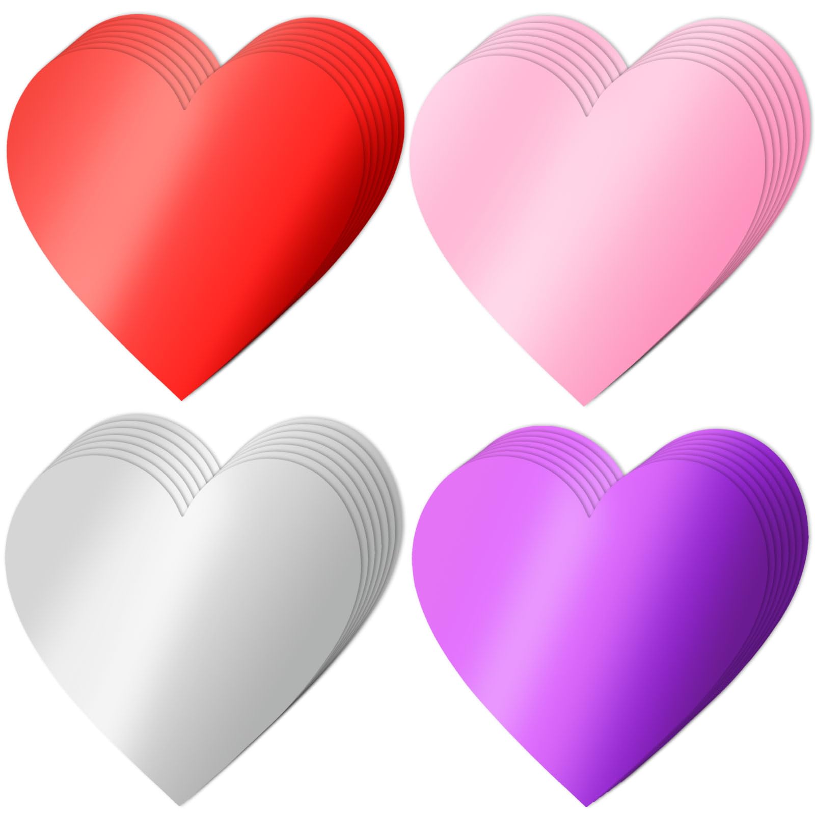 Amazon.com: MixTeach 36Pcs Large Heart Cutouts 10 Inch Valentine’s Day ...