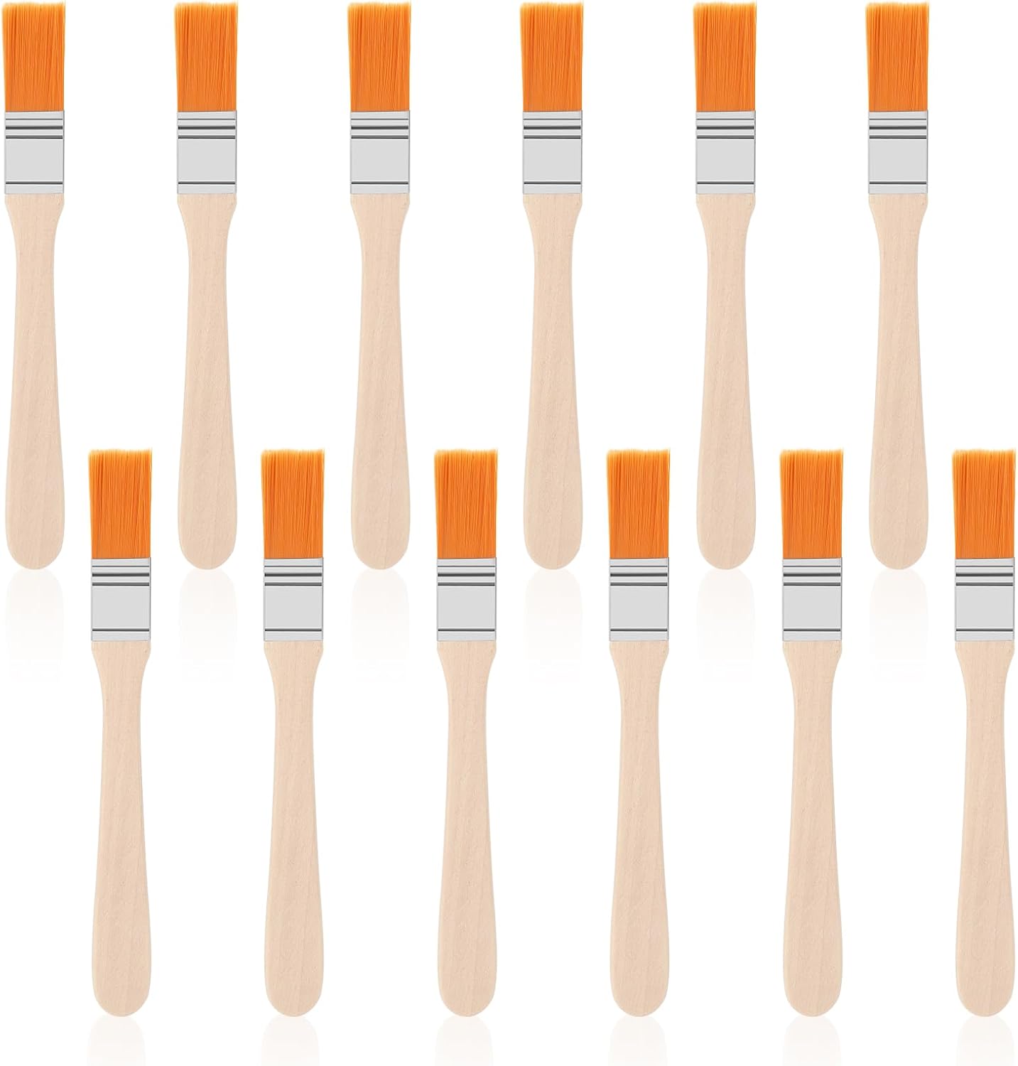 ZEYIYER 12 PCS Small Paint Brush, 0.5 Inch Width Soft Bristle with Wood ...
